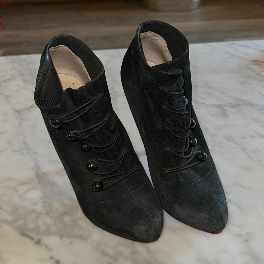Christian Louboutin Black Button Boots - Gem